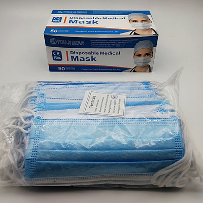 Ce Fda Certificate 3ply Non-Woven Fabrics Earloop Disposable Surgical Face Mask Medical Masks supplier