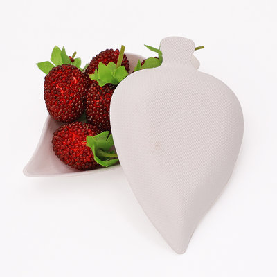 Disposable biodegradable leaf shape mini sugarcane DIY bagasse paper salad plate display tray supplier
