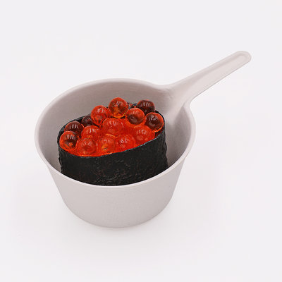 Biodegradable deep pan shape sugarcane salad tray disposable bagasse paper DIY mini tableware supplier