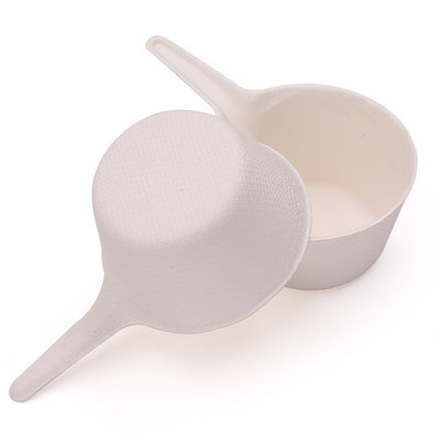 Biodegradable deep pan shape sugarcane salad tray disposable bagasse paper DIY mini tableware supplier