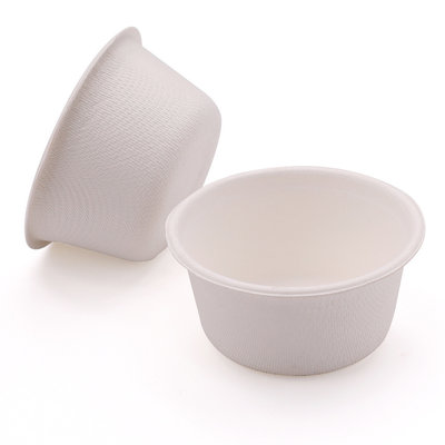Biodegradable sugarcane salad bowls sauces tray disposable bagasse paper DIY plate mini tableware supplier