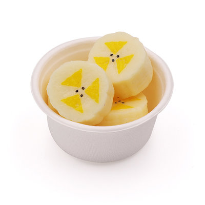 Biodegradable sugarcane salad bowls sauces tray disposable bagasse paper DIY plate mini tableware supplier