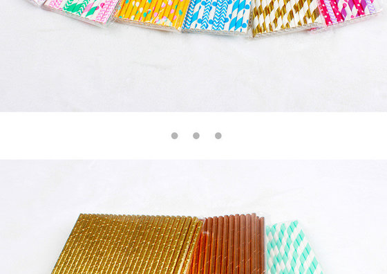 Custom biodegradable food grade 10mm millimeter colorful kraft paper straws for milk tea party supplier