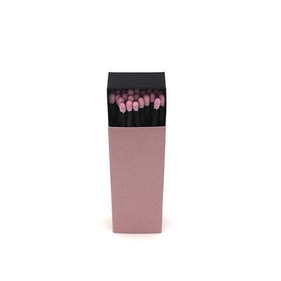 75mm Black Stick Pink Tip Matches Customized Logo Printing Candle Safety Matches supplier