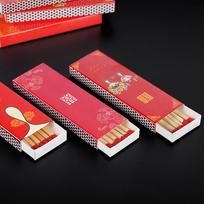 Red Head Wedding Matches Custom Logo Printing Safety Matches Red Tip supplier
