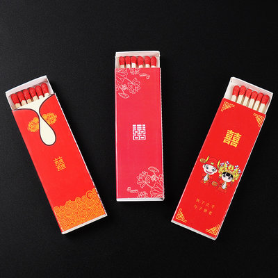 Red Head Wedding Matches Custom Logo Printing Safety Matches Red Tip supplier