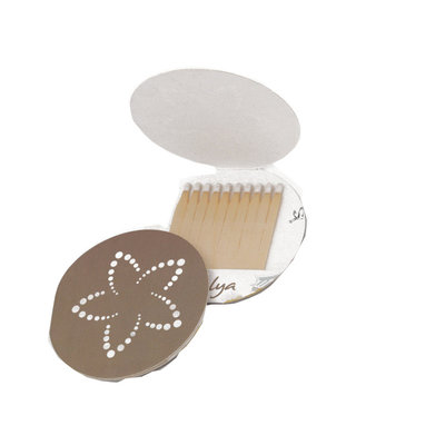 Custom Name Logo Printing Creative Cosmetic Shaped Wooden White Tip Matches Sticks supplier