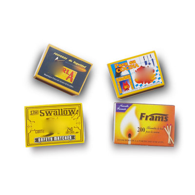 48mm matches Custom Name Logo PrintingBox Matches Wooden White Black Orange Tip Matches Sticks supplier
