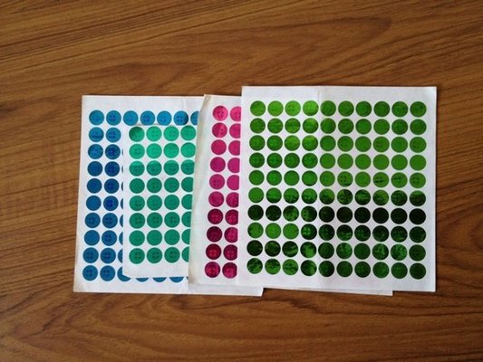 China cheap self adhesive sticker label OEM printing, laser holograms anti fake label printing service supplier