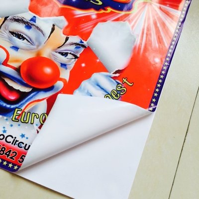 Poster sticker printing, Large format sticker poster printing, big size sticker printing supplier
