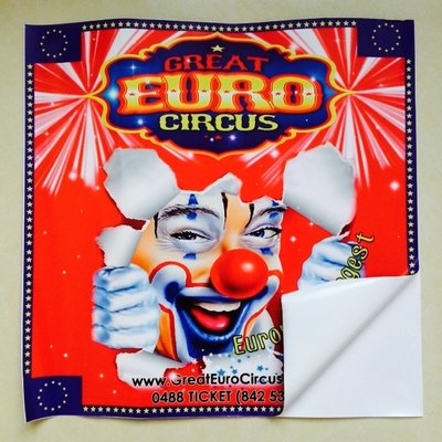 Poster sticker printing, Large format sticker poster printing, big size sticker printing supplier