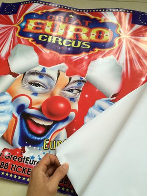 Poster sticker printing, Large format sticker poster printing, big size sticker printing supplier