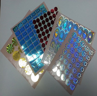 Hologram rounded sticker cheap printing, laser sticker printing, sealed anti fake sticker printing service supplier