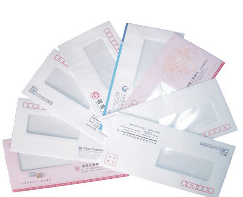 Big Folder Printing, Mailer Customized Printing, craft paper envelope printing with PVC window supplier