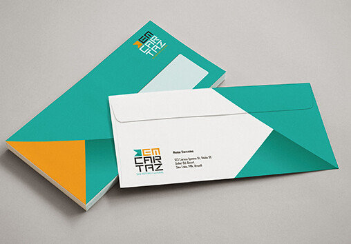 Big Folder Printing, Mailer Customized Printing, craft paper envelope printing with PVC window supplier