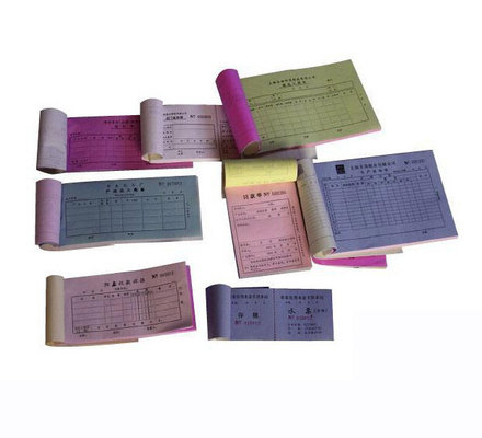 invoice copying book, 2 ply continuous carbonless printing, carbonless duplicate paper printing supplier