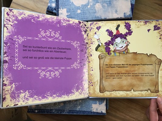 Hardcover book with fabric cover printing, Children hardcover book printing, full color book printing supplier