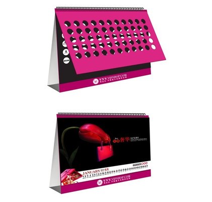 Art card material calendar, cardboard A5 calendar printing, big size wall calendar printing OEM supplier