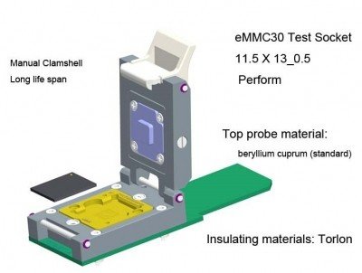 China programmer adapter eMMC30 Test Socket Adapters eMMC / Nand chips Test Adapters supplier