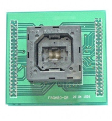 China programmer adapter FBGA80 adapter for wellon programer 0.8mm pitch FBGA80 supplier