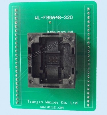 China Test socket FBGA48 ic Adapter for wellon programer 0.8mm pitch supplier