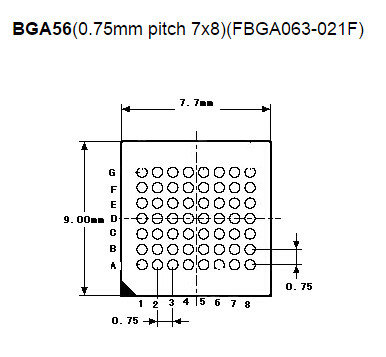 China Test socket BGA56 ic socket for wellon programer 0.75mm pitch BGA56 socket supplier