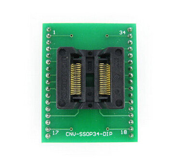 China Test socket CNV TSSOP34 to DIP34 chip adapter 34 pin SSOP34 ic socket supplier