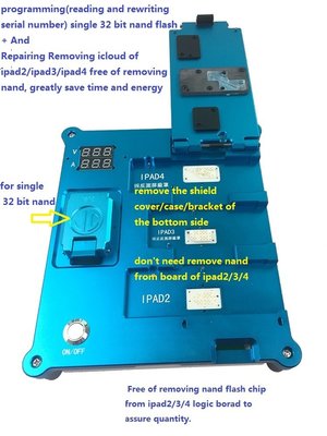 China 32 Bit programmer ipad2 iPad 2 3 4 not remove NAND Flash Machine Repair Mainboard HDD Serial Number SN,iPhone 4S 5 5C m1 supplier