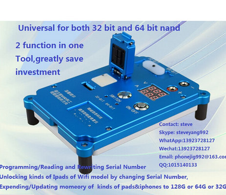 China universal programmer 32&64 bit nand,2 in1, repair remove icloud change serial number,iPhone 6 plus 5s iPad Air 2 Mini 2 supplier