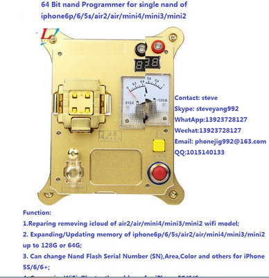 China iPhone 5S 6 Plus Mini4 3 2 Air 64 bit programmer nand Repair remove unlock hdd Serial Number SN iphone5s 6p unlock air1 supplier