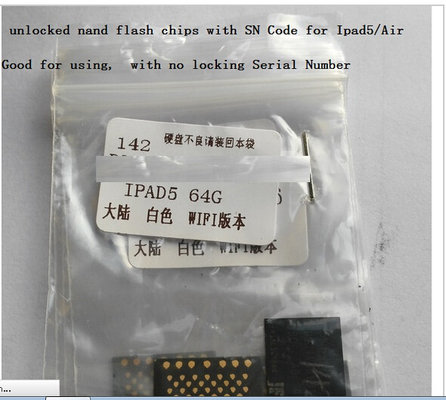 China unlocked ipad5 air nand flash chip 64GB with serial number sn Code,ipad hdd chip 100% tested well bypass ipad icloud for supplier