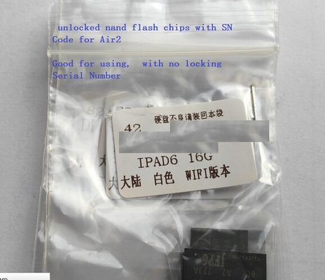 China unlocked ipad6 air2 nand flash chip 16GB with serial number sn Code,100% ipad hdd chip tested well bypass ipad icloud fo supplier