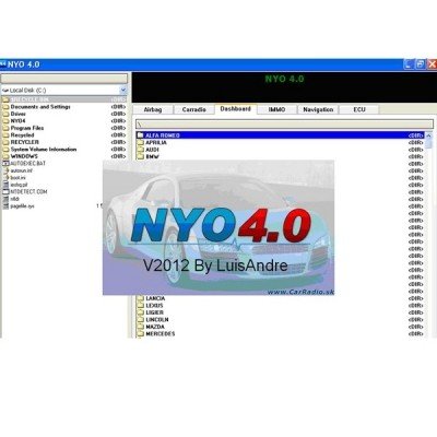 China Brand new Crack Nyo 4.0 FULL calculator for mileage, stereo, navigation, airbags supplier