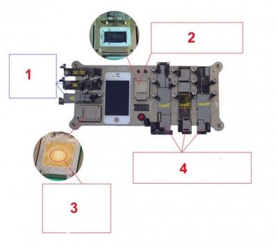 China Brand new 9-in-1 32bit HDD test fixture for 4S 5 5C 5S ipad 2 3 4 icloud unlock tool supplier