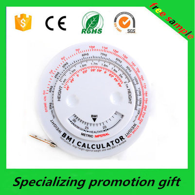 Customized Body Mass Index 1.5M PP retractable tape measures