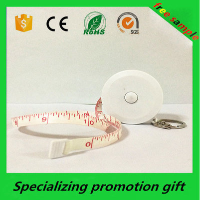 Mini 1.5 Meter Promotional Tape Measure Bmi Measuring Tape Keychain