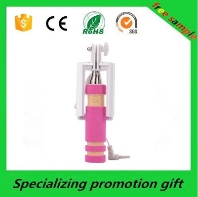 Colorful Small Wired Monopod Selfie Sticks For Mobile Phone CE / ROHS
