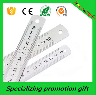 Product 2016 custom 30cm stainless steel ruler made in China with Logo printed