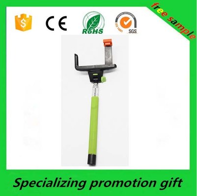 Green / Yellow Stainless Steel Smartphone Selfie Stick / Selfie Monopod