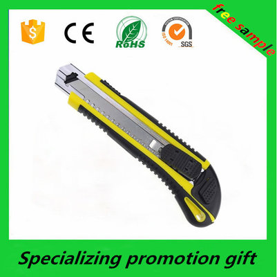 Portable Stainless Steel Single Balde Folding Utility Knife With Plastic Handel