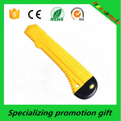 Stainless Steel Art Sliding Folding Utility Cutter Knife Yellow