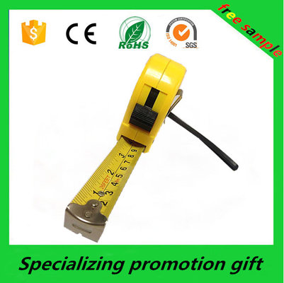 Yellow plastic case measuring tools stainless steel tape measure
