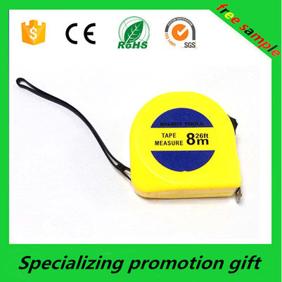 Yellow plastic case measuring tools stainless steel tape measure