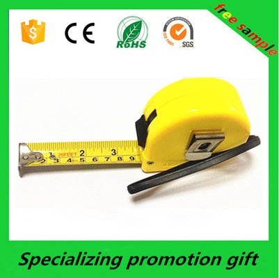 Yellow plastic case measuring tools stainless steel tape measure