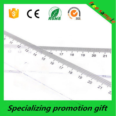 Transparent  15cm/20cm/30cm Straight  Plastic  Ruler  with logo Custom for office made in China