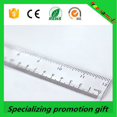 Transparent  15cm/20cm/30cm Straight  Plastic  Ruler  with logo Custom for office made in China