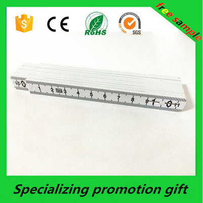 1m 10 folds metal flexible plastic advertising folding ruler with logo printing