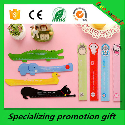 Cute Cartoon Colours  Plastic Straight Ruler with Colorful Custom made in China