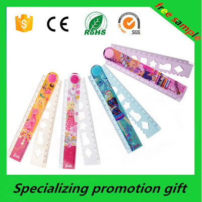  wholesale Factory Cudstom fashion design plastic foldable ruler for kids made in China