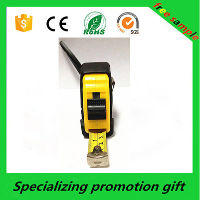 Black TPR coated steel Retractable Tape Measure with custom logo